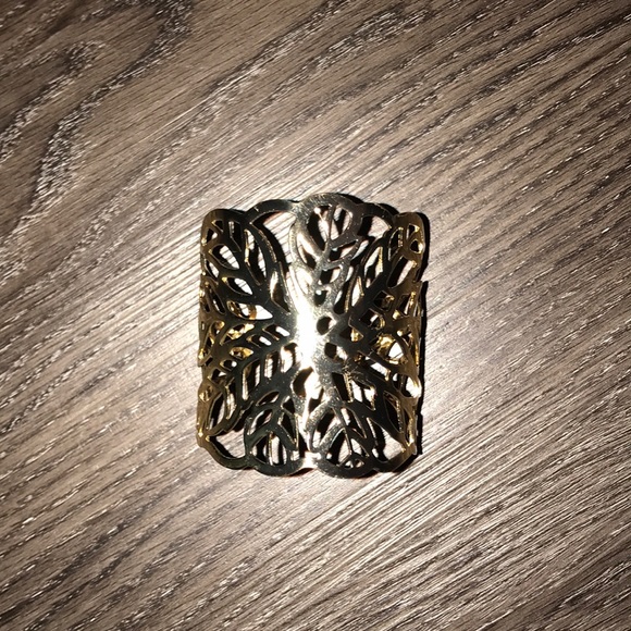 Jewelry | Gold Cut Out Detail Bangle Bracelet | Poshmark